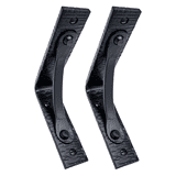 Black Half Round Shelf Supports NACH Decorative Shelf Brackets - 4 Pack ...