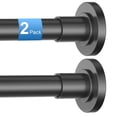 2 Pack Black Shower Curtain Rod 31 To 43 Inch 1 Diameter Adjustable ...