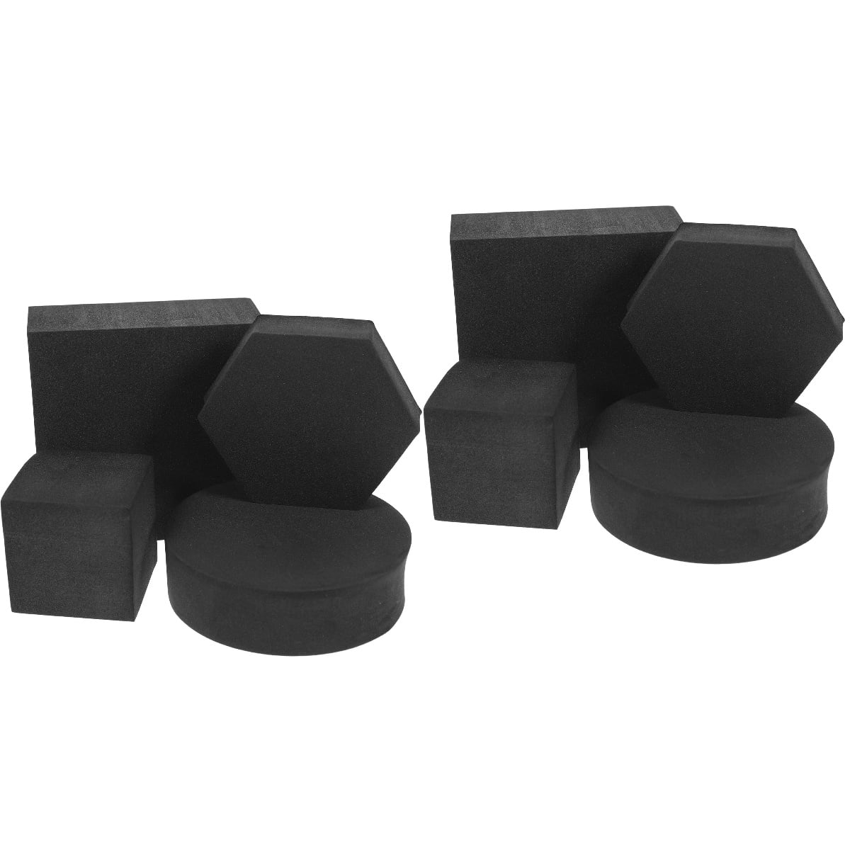 2 Pack Black Solid Foam Cube Displays for Taking Photos Filler Newborn ...