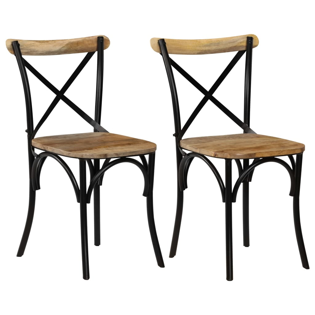 2 Pack Black Solid Wood Cross Chairs - Durable, Stylish Design for ...