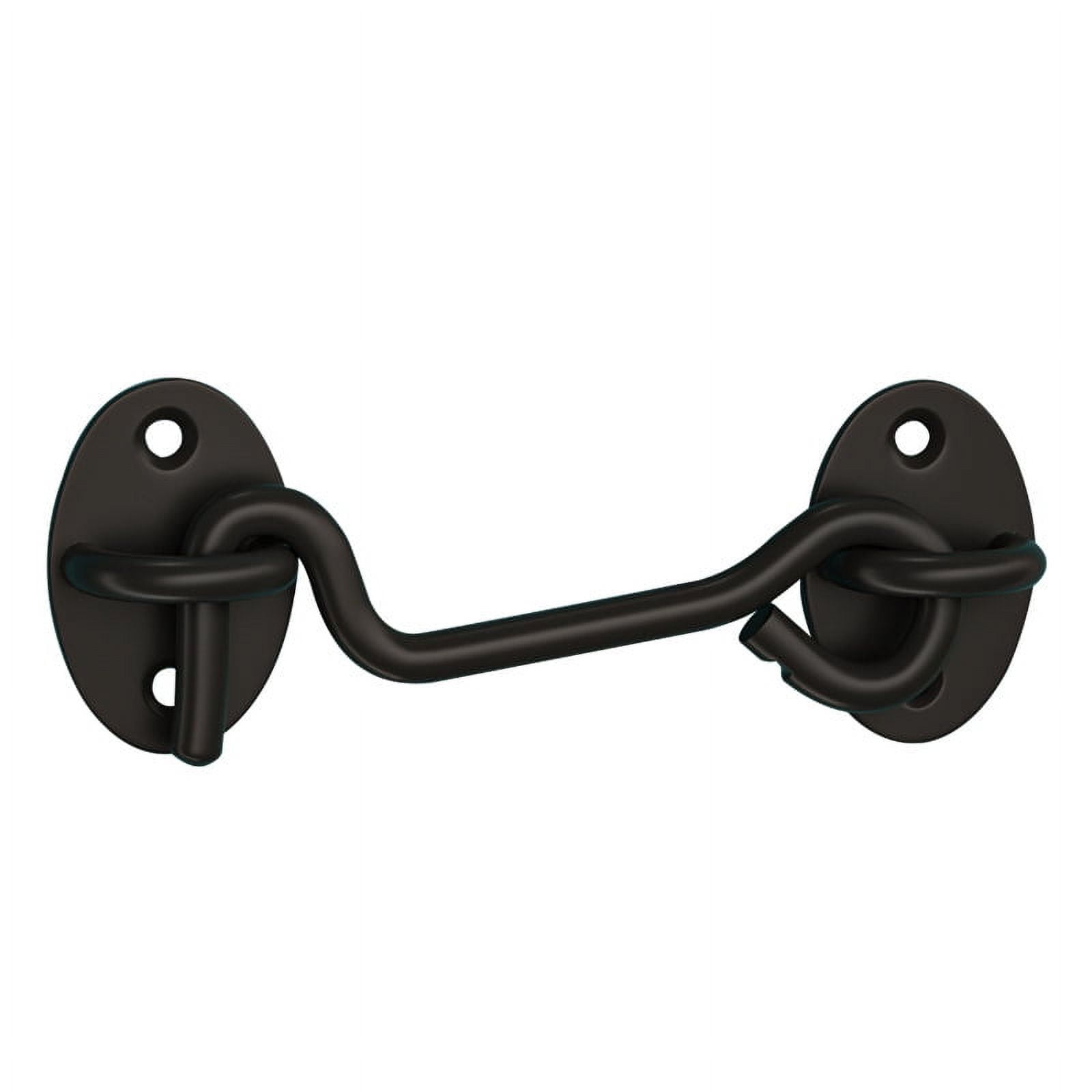 2 Pack Black Stainless Steel Cabin Latch Hooks with Mounting Screws for ...