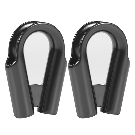 2 Pack Black Stainless Steel Rope Thimble with Gusset, 5/16" (8mm) Wire ...