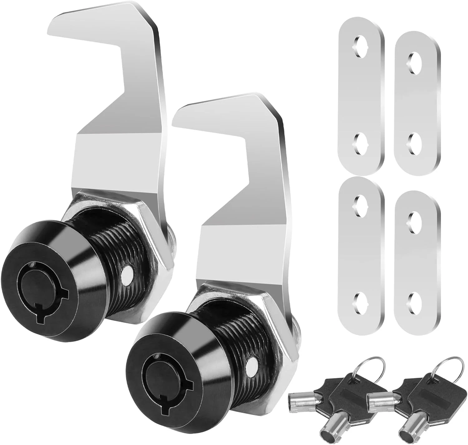 2 Pack Black Toolbox Lock With Keys, 5/8 Inch Keyed Alike Cabinet ...