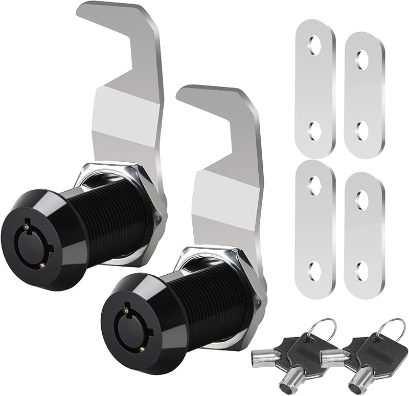 2 Pack Black Toolbox Lock with Keys, 5/8 Inch Keyed Alike Cabinet ...