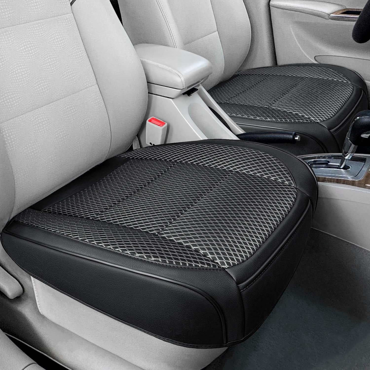 2 Pack Black Ventilated Cool Bottom Car Seat Cover, 3D Air Mesh ...
