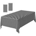 2 Pack Black and White Checkered Tablecloth 54 × 108 Inch Checkered ...