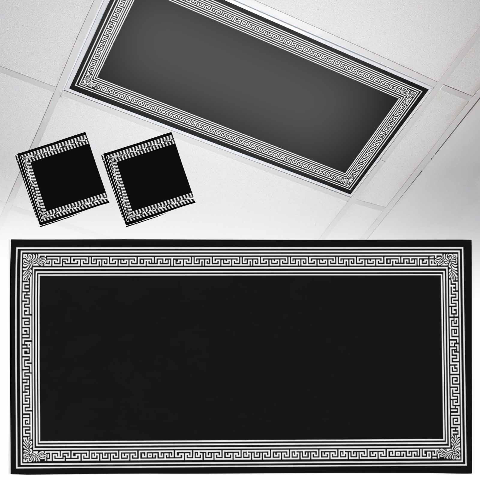 2 Pack Black White Fluorescent Light Covers for Ceiling Lights ...