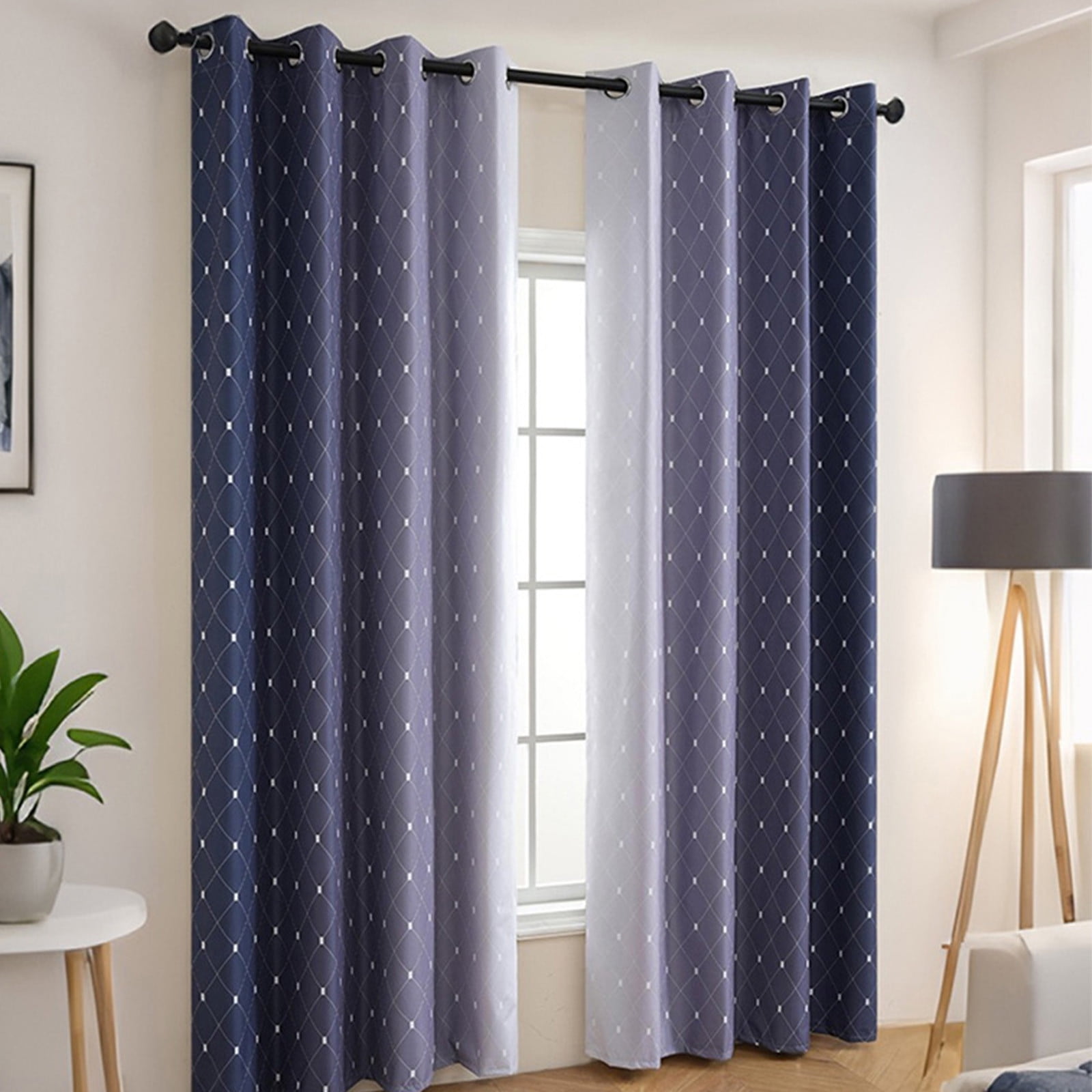 2-Pack Blackout Window Curtains 62.99x51.97 Inch Thermal Insulated Room ...