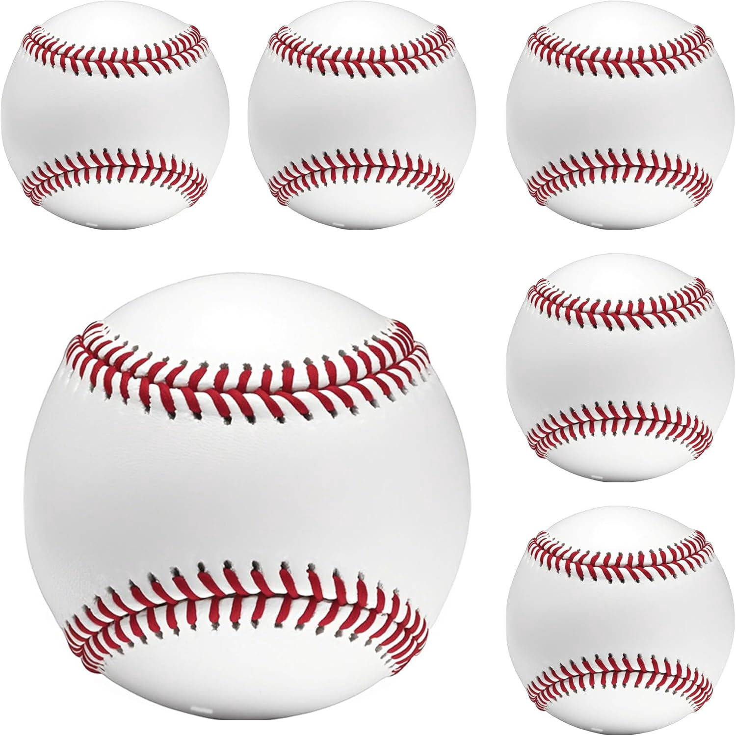 2 Pack Blank Baseballs Solid Cork Core, 9 Inch Baseball Balls Unmarked ...