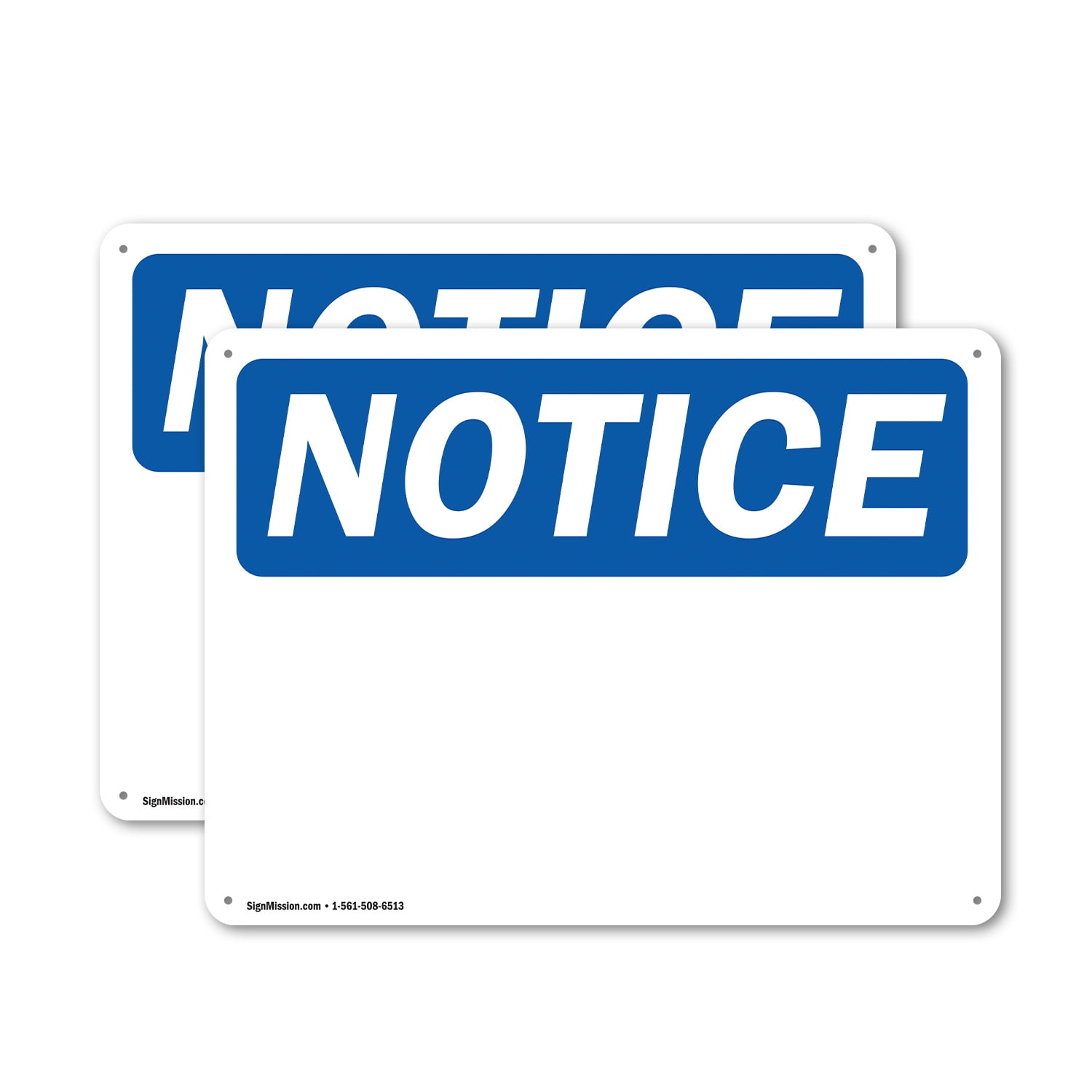 (2 Pack) Blank Write-On OSHA Notice Sign 10 Inch X 7 Inch Indoor ...