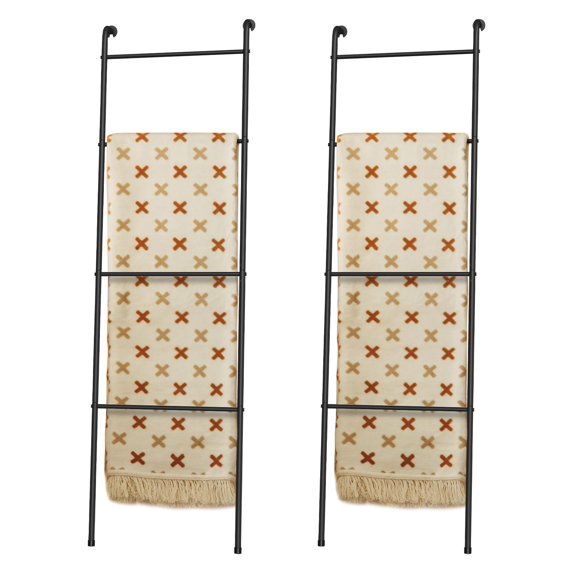 2 Pack Blanket Ladder Outdoor Towel Rack for Pool, Decorative Metal ...
