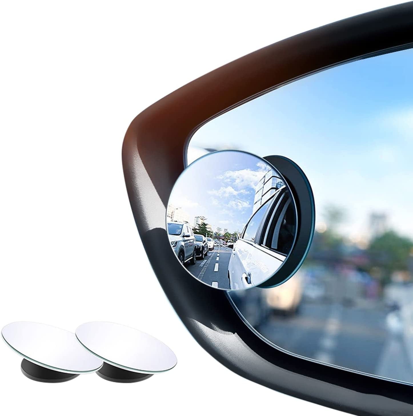 2 Pack Blind Spot Mirrors for Cars - 360° Rotatable Convex Mirror ...