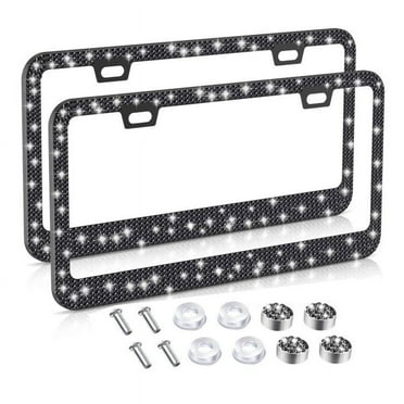 Handcrafted Rhinestone Bling License Plate Frames for Women, Men ...