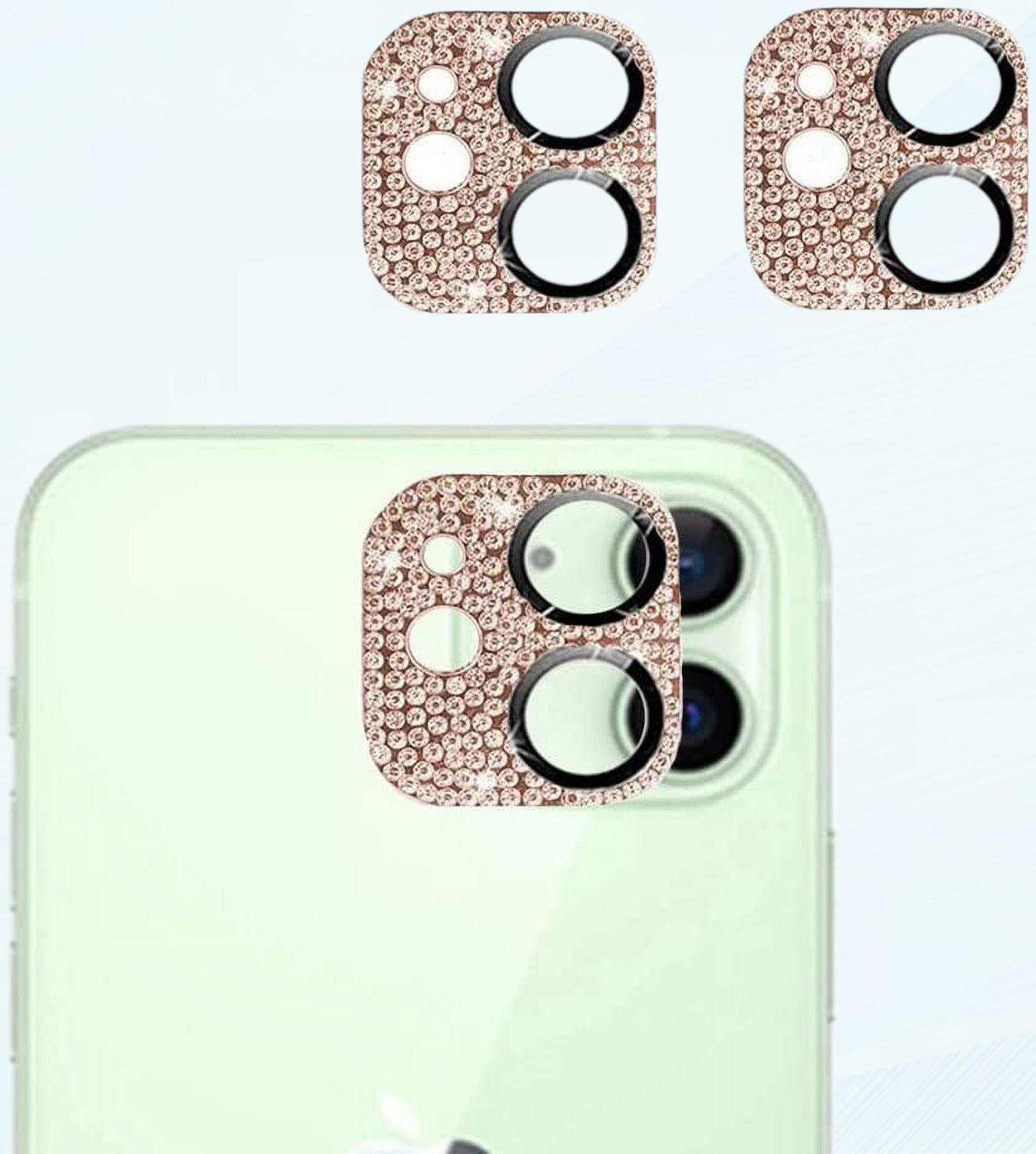 [2 Pack] Bling Crystal Camera Lens Protector Glitter Diamond Metal Lens ...