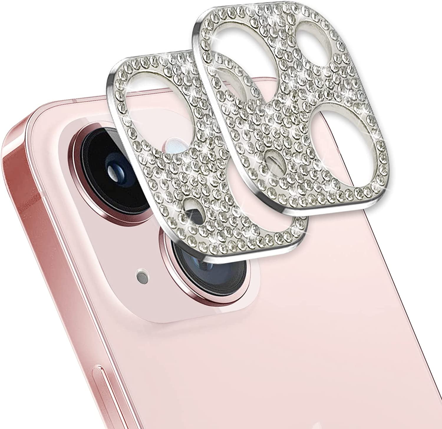 2 Pack Bling Diamond Camera Lens Protector Compatible with iPhone 13 ...
