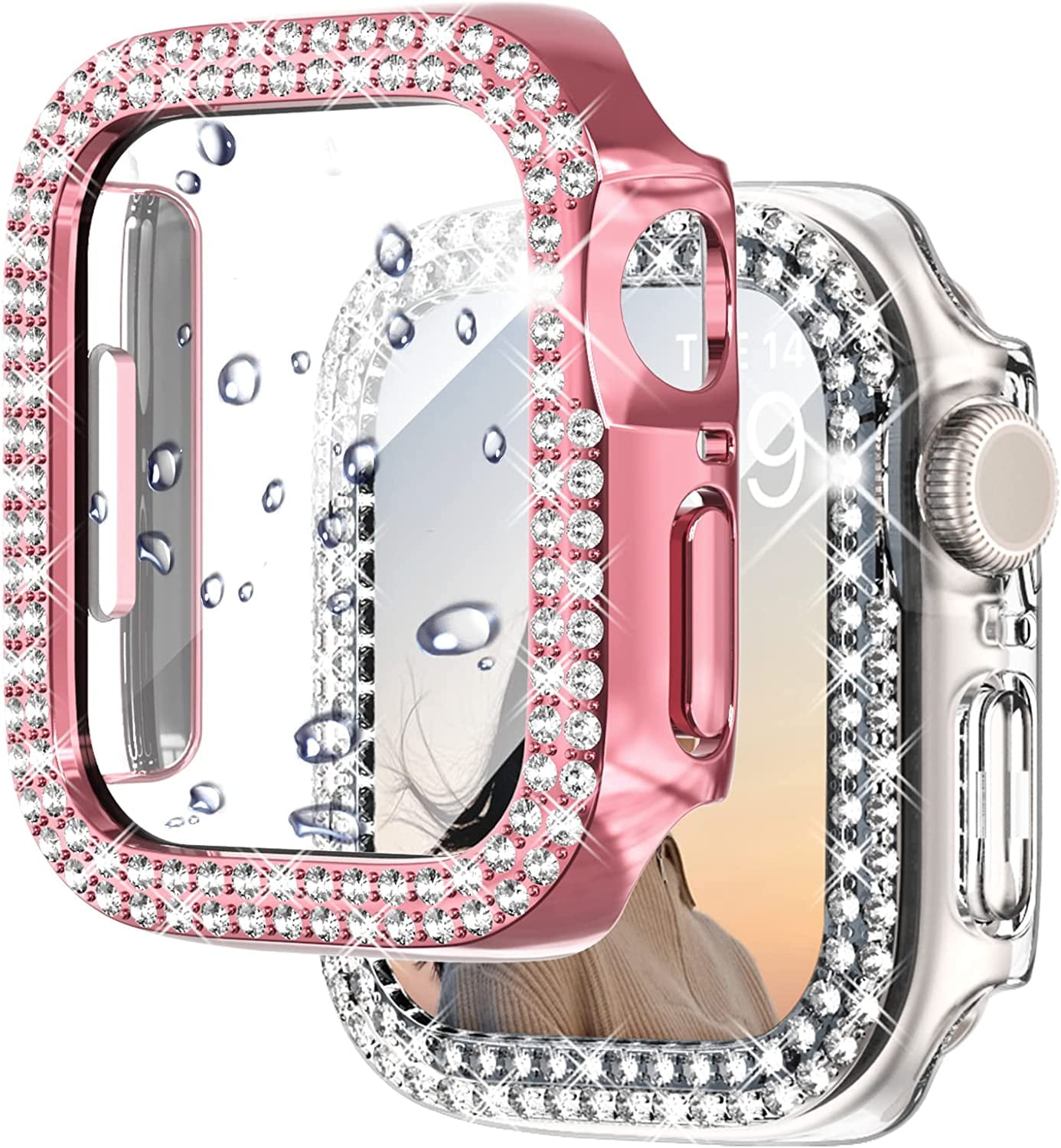 2-Pack Bling [Waterproof] Cases with Screen Protector Compatible for ...