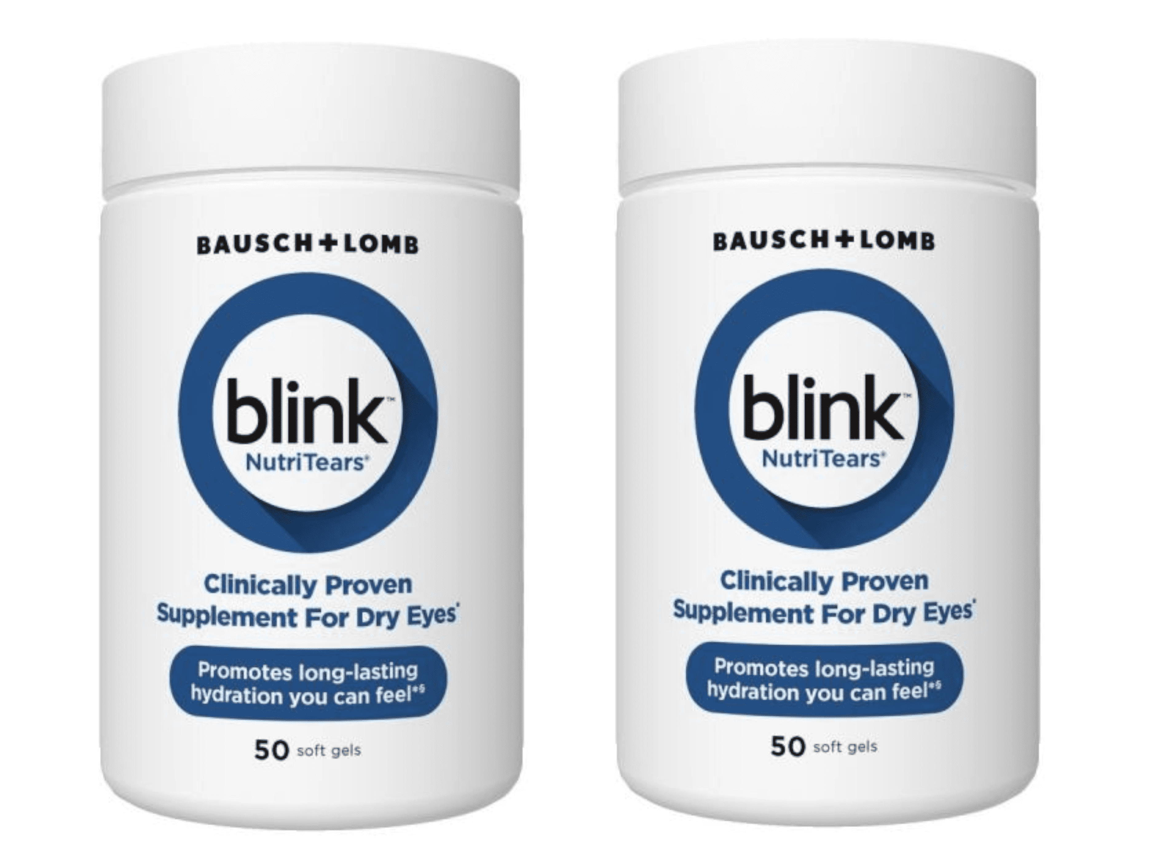 blink NutriTears Supplement for Dry Eyes, 50 Softgels, Hydrates and ...