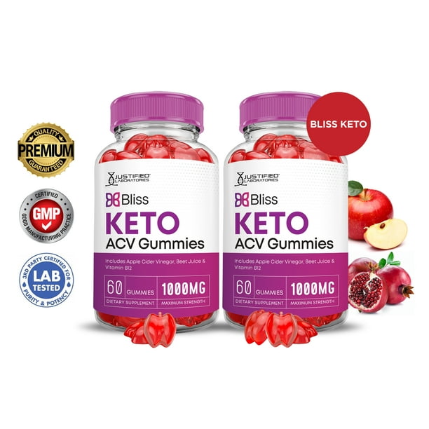 (2 Pack) Bliss Keto ACV Gummies 1000MG Dietary Supplement 120 Gummys - Walmart Business Supplies