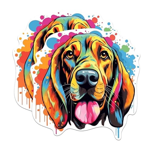 (2 Pack) Bloodhound Dog Breed Magnets - 5 Inches On Longest Side ...