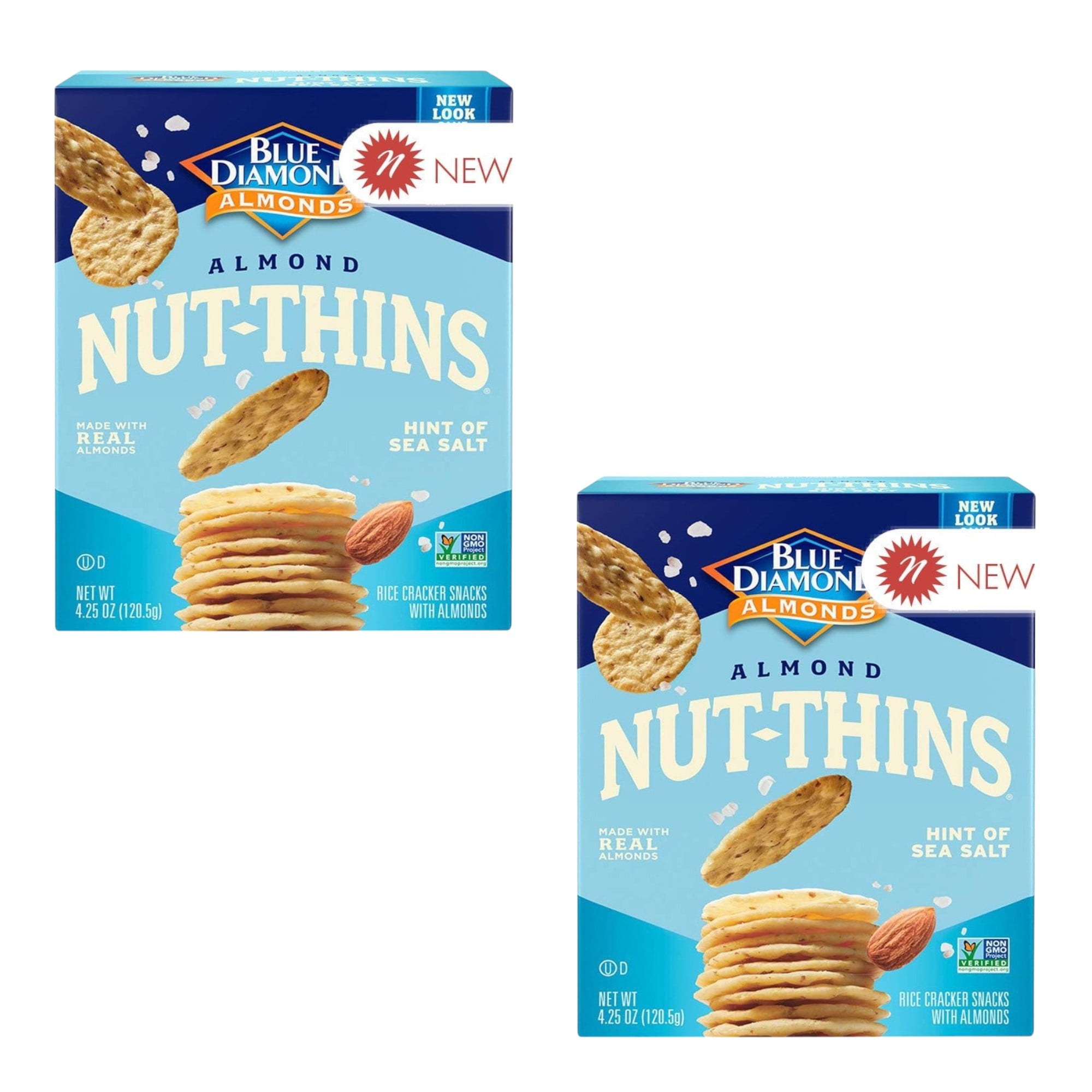 ( 2 Pack ) Blue Diamond Almond Nut-Thins Hint Of Sea Salt Nut & Rice ...