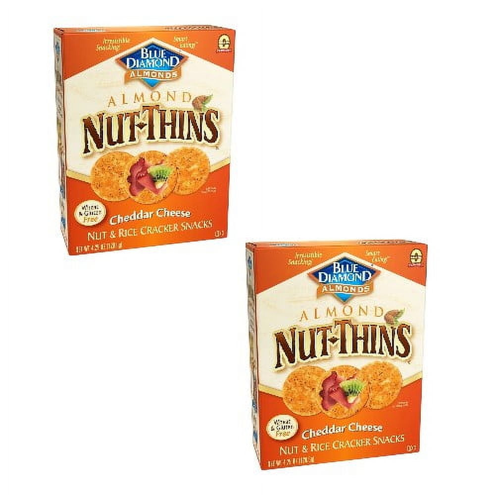 ( 2 Pack ) Blue Diamond Nut Thins Crackers, Cheddar Cheese, 4.25oz Box ...
