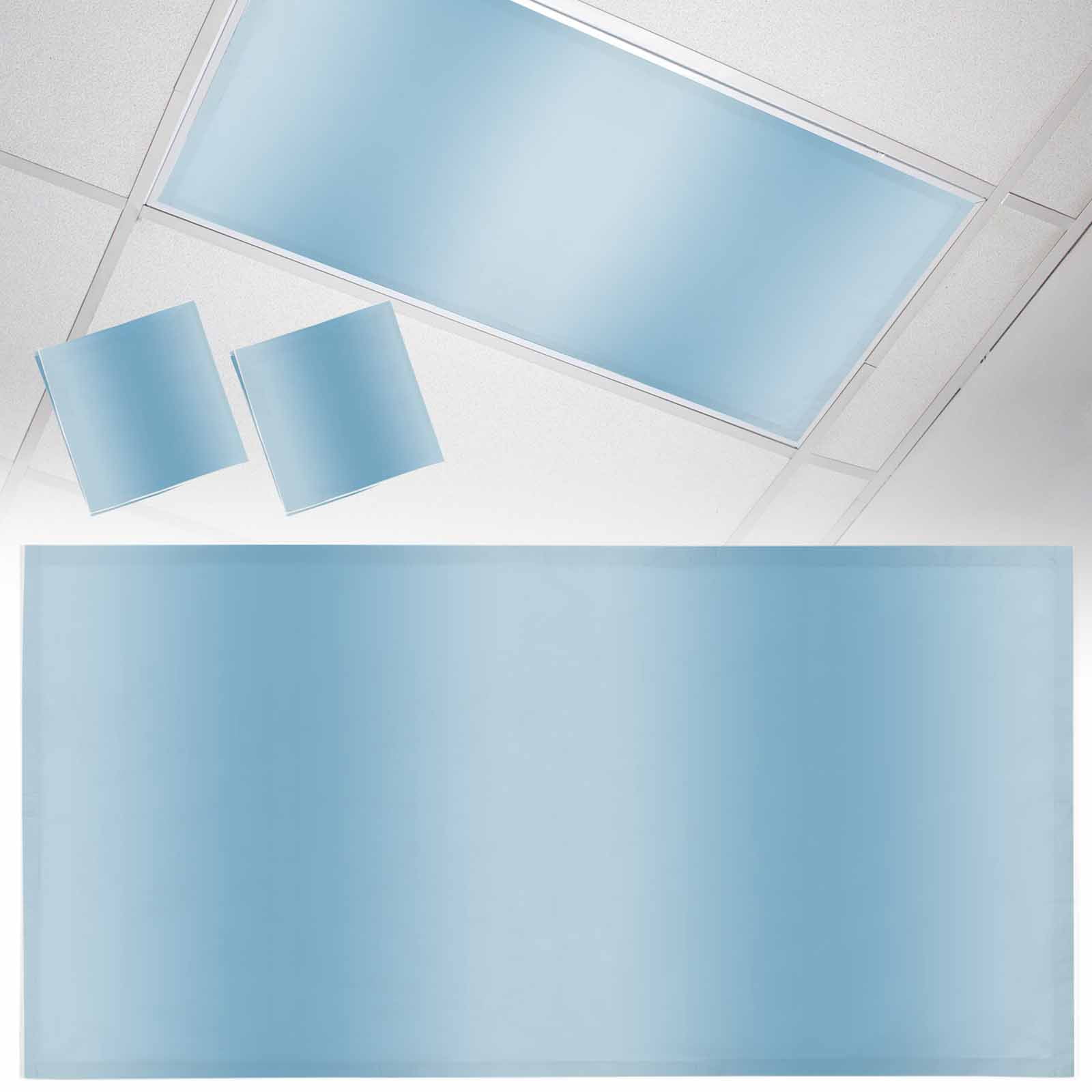 2 Pack Blue Gradient Fluorescent Light Covers for Ceiling Lights Ombre ...