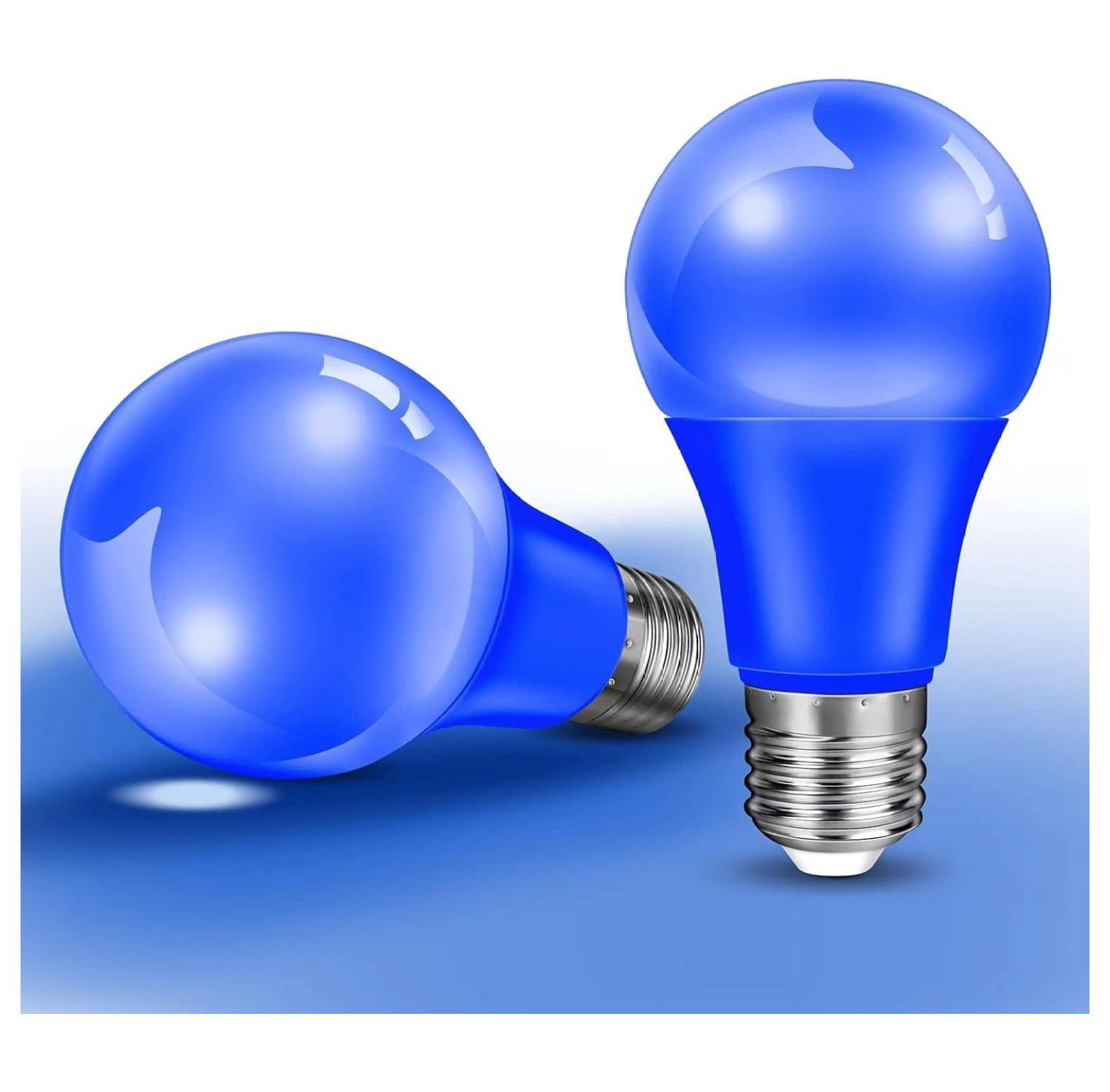 2-Pack Blue Light Bulb, 9W (60W Equivalent) LED Colored Light Bulb E26 ...