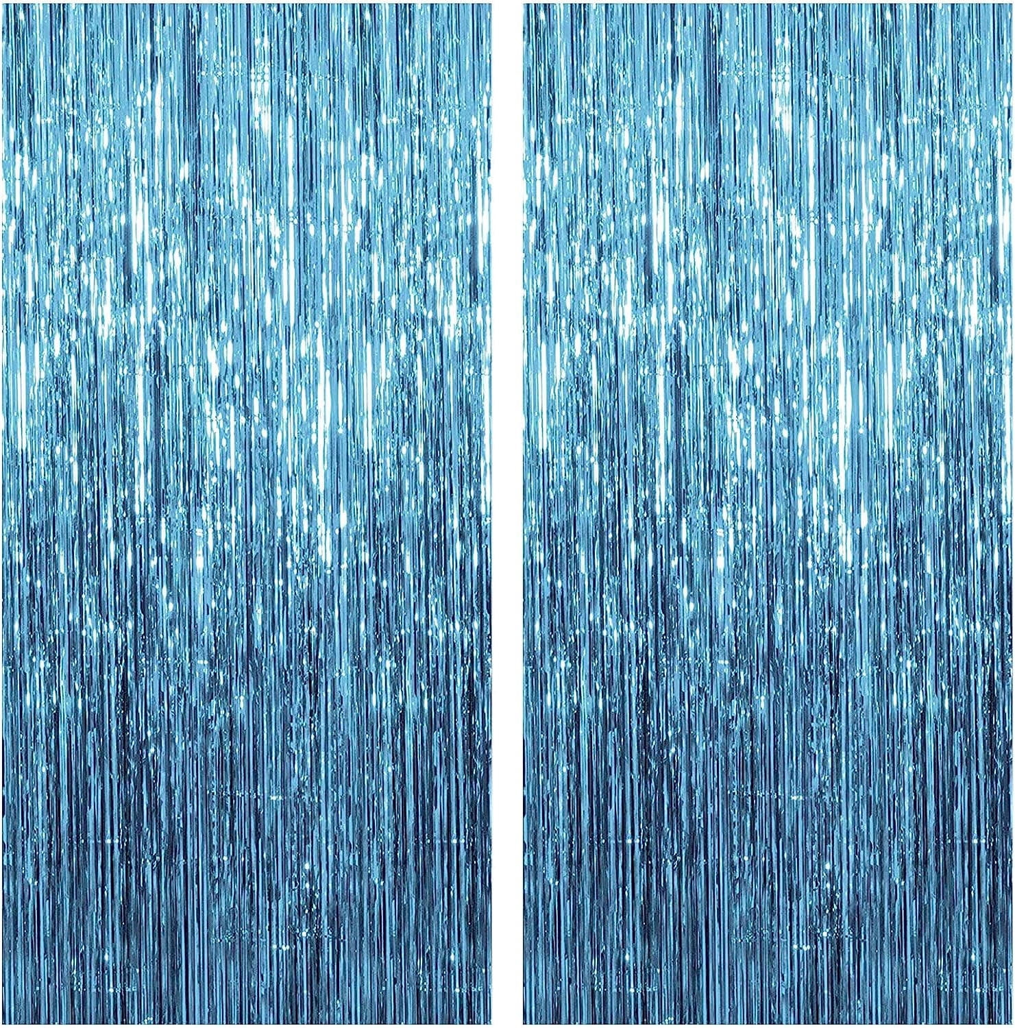 2 Pack Blue Streamers Party Decorations Fringe Backdrop Ocean Themed ...