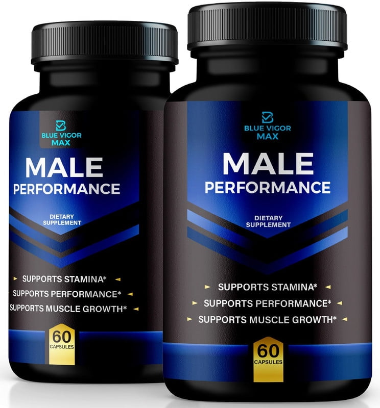 (2 Pack) Blue Vigor Max Pills, All-Natural Formula For Fitness and ...