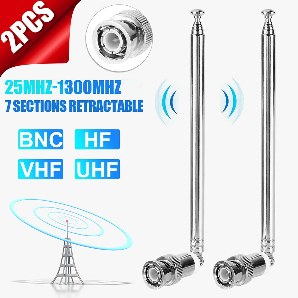 2 Pack Bnc Radio Antenna, Retractable Bnc Antenna, Frequency Range ...