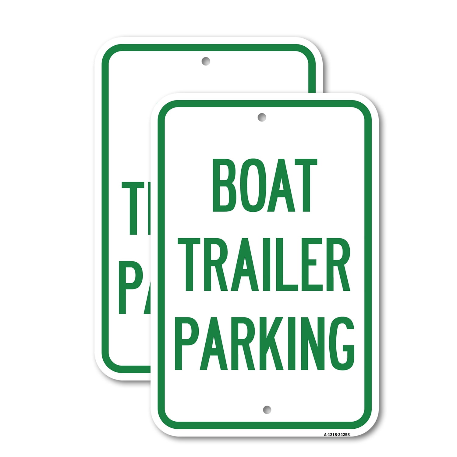 (2 Pack) Boat Trailer Parking | 12" X 18" Heavy-Gauge Aluminum Sign ...