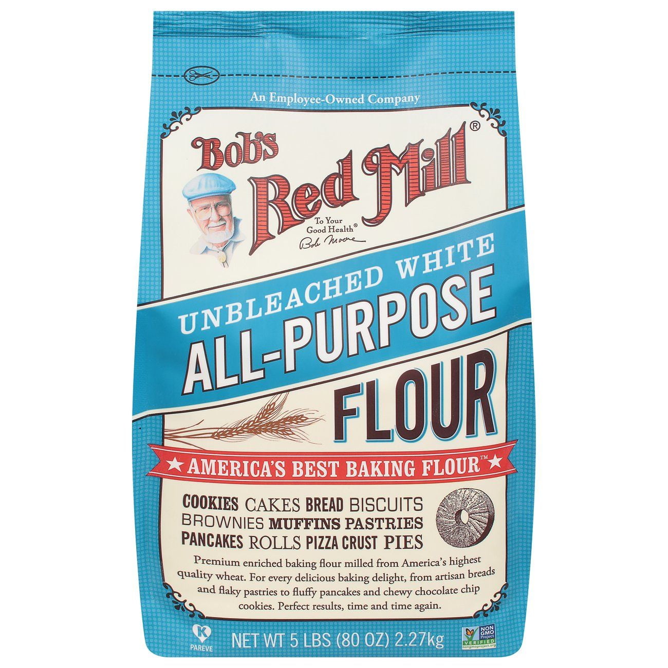 2 Pack - Bob's Red Mill Unbleached White Flour - 5 lb Packaging may ...