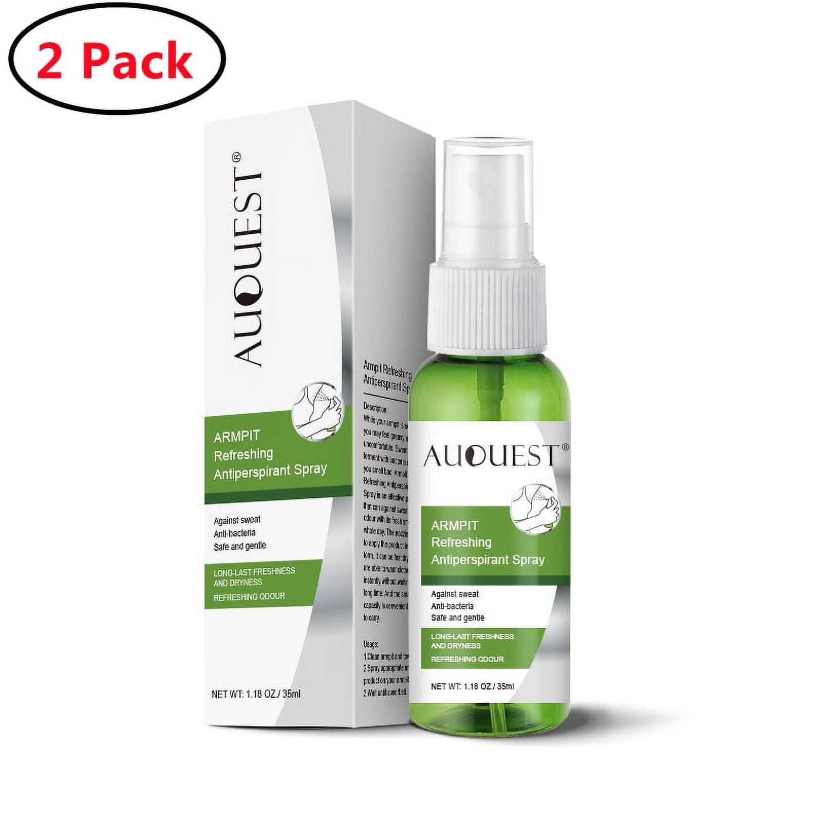 2 Pack Body Deodorant Spray - Aluminum Free Deodorant, Prevent and ...