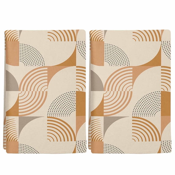 2 Pack Bohemian Kitchen Towels Morandi Color Simple Style Abstract ...