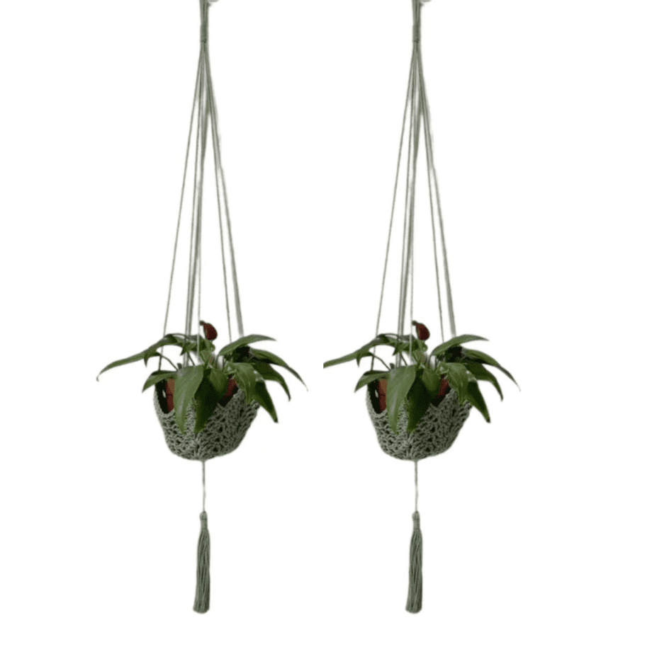 2 Pack Bohemian Style Handwoven Plant Pendent Ornament - Geometric ...