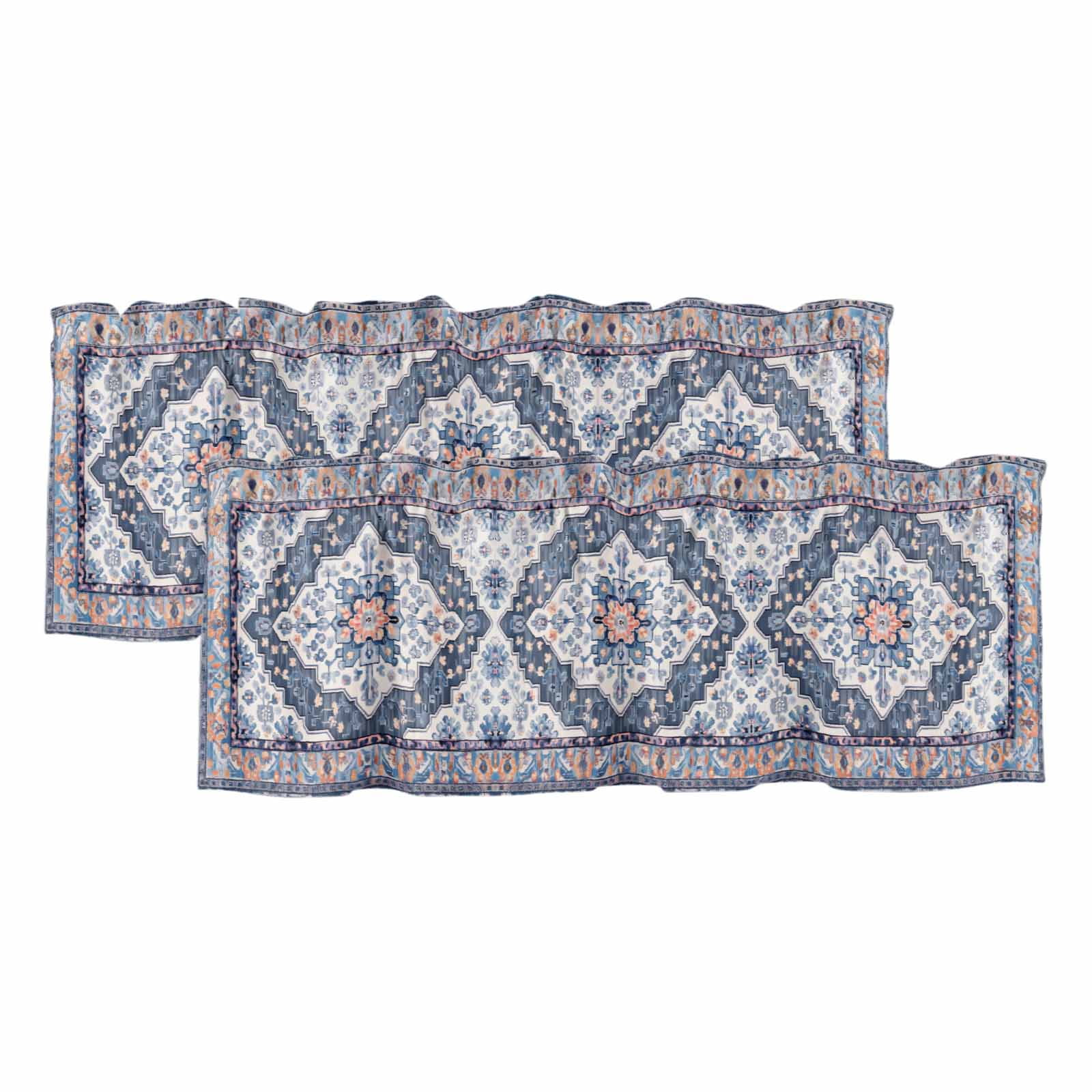 2 Pack Bohemian Valance for Window Vintage Tribal Boho Floral Monaco ...