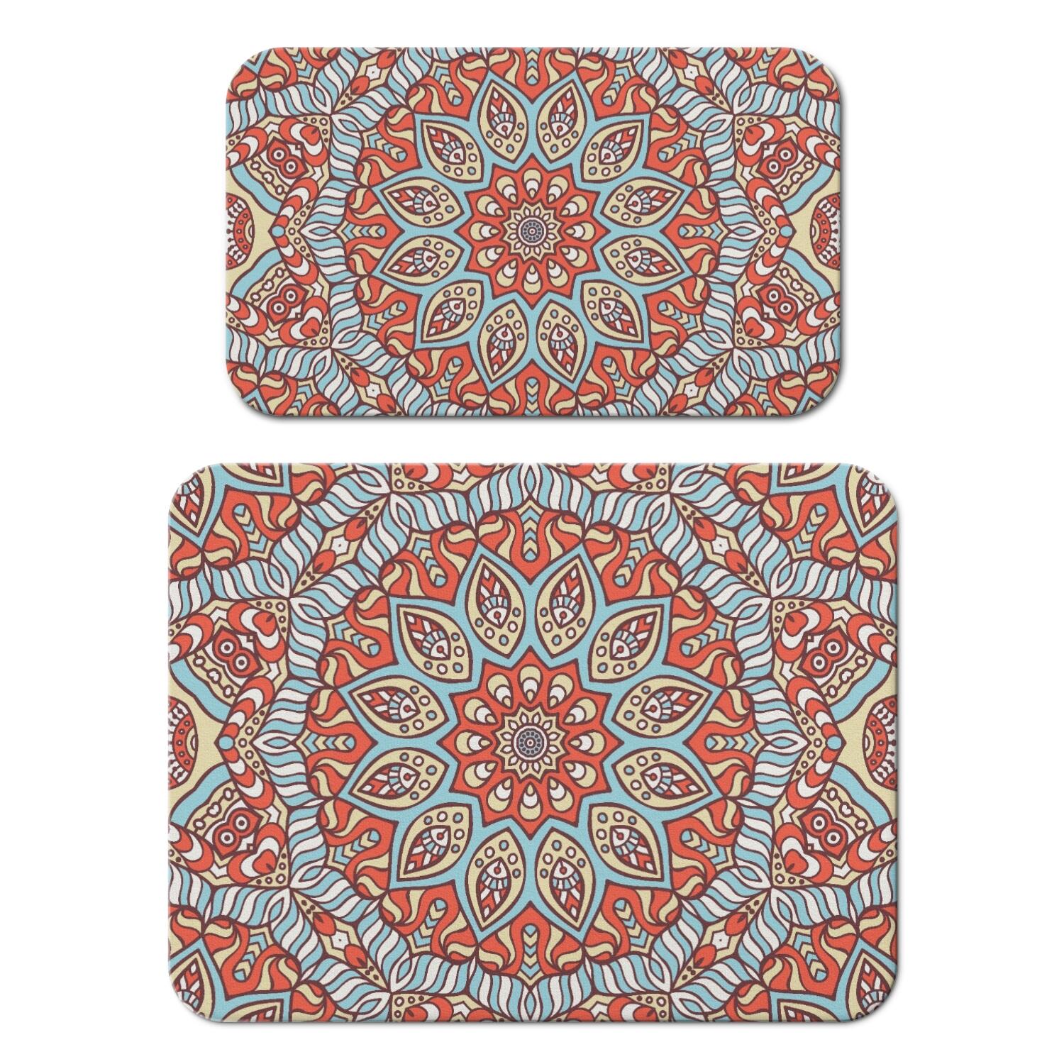 2 Pack Boho Chic Coffee Maker Mat - Tribal Boho Mandala Pattern, 4 ...