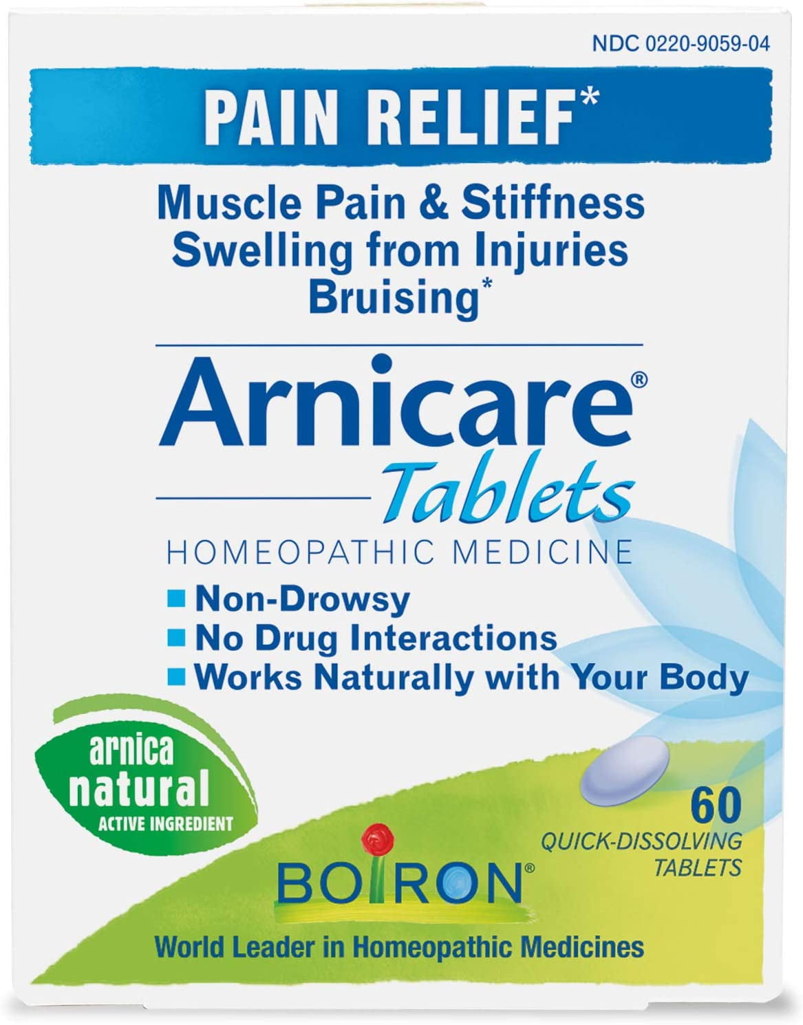 Boiron Arnicare, Homeopathic Pain Relief Remedy, 60 Tablets - 2 Pack - Walmart.com