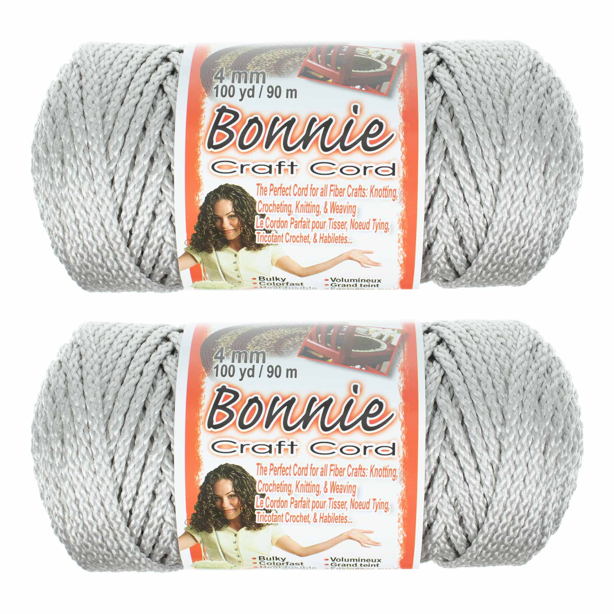 2 Pack Bonnie Macrame Cord - 4mm - 100 yd Lengths - Various Colors ...