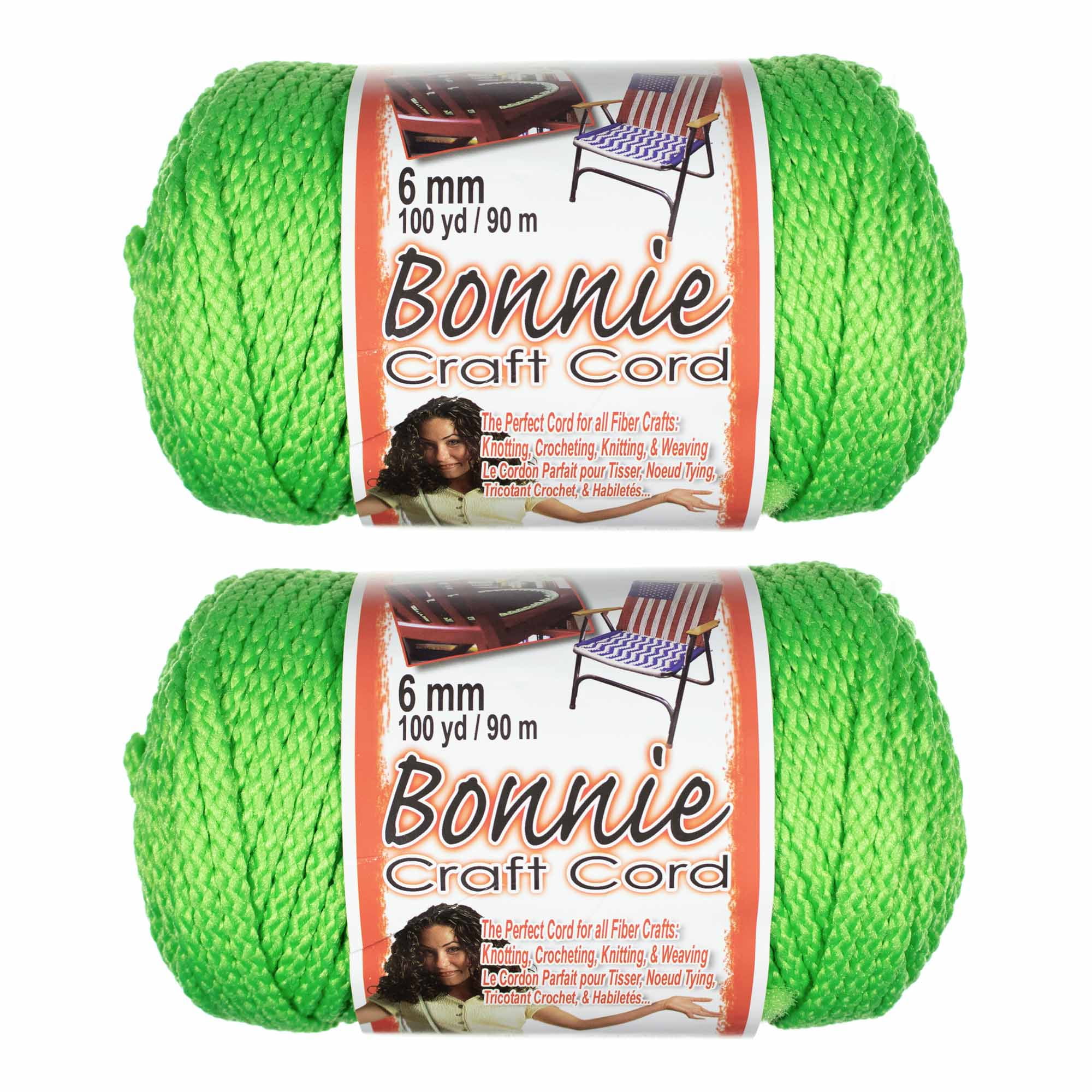 2 Pack Bonnie Macrame Cord - 6mm - 100 yd Lengths - Various Colors ...