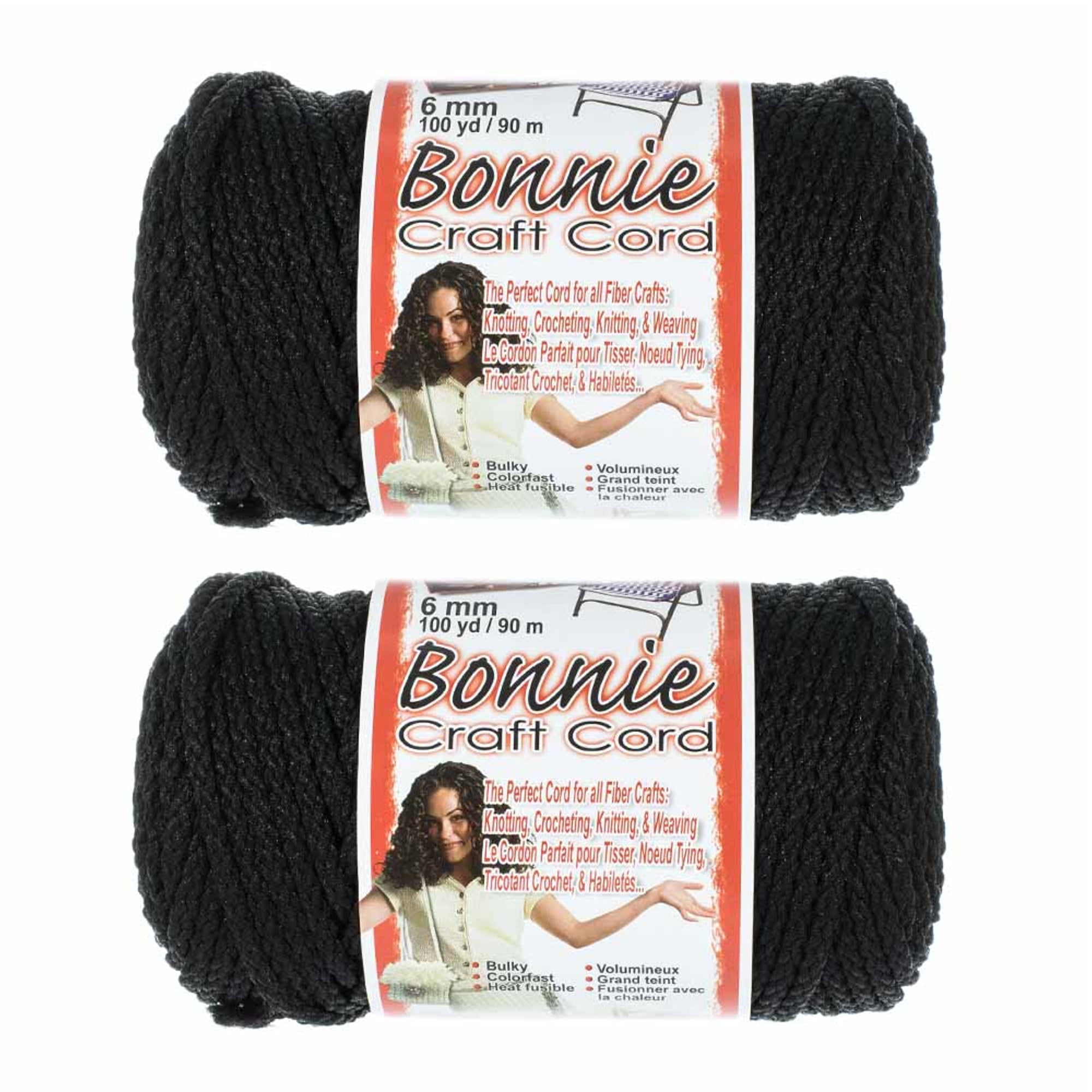 2 Pack Bonnie Macrame Cord - 6mm - 100 yd Lengths - Various Colors ...