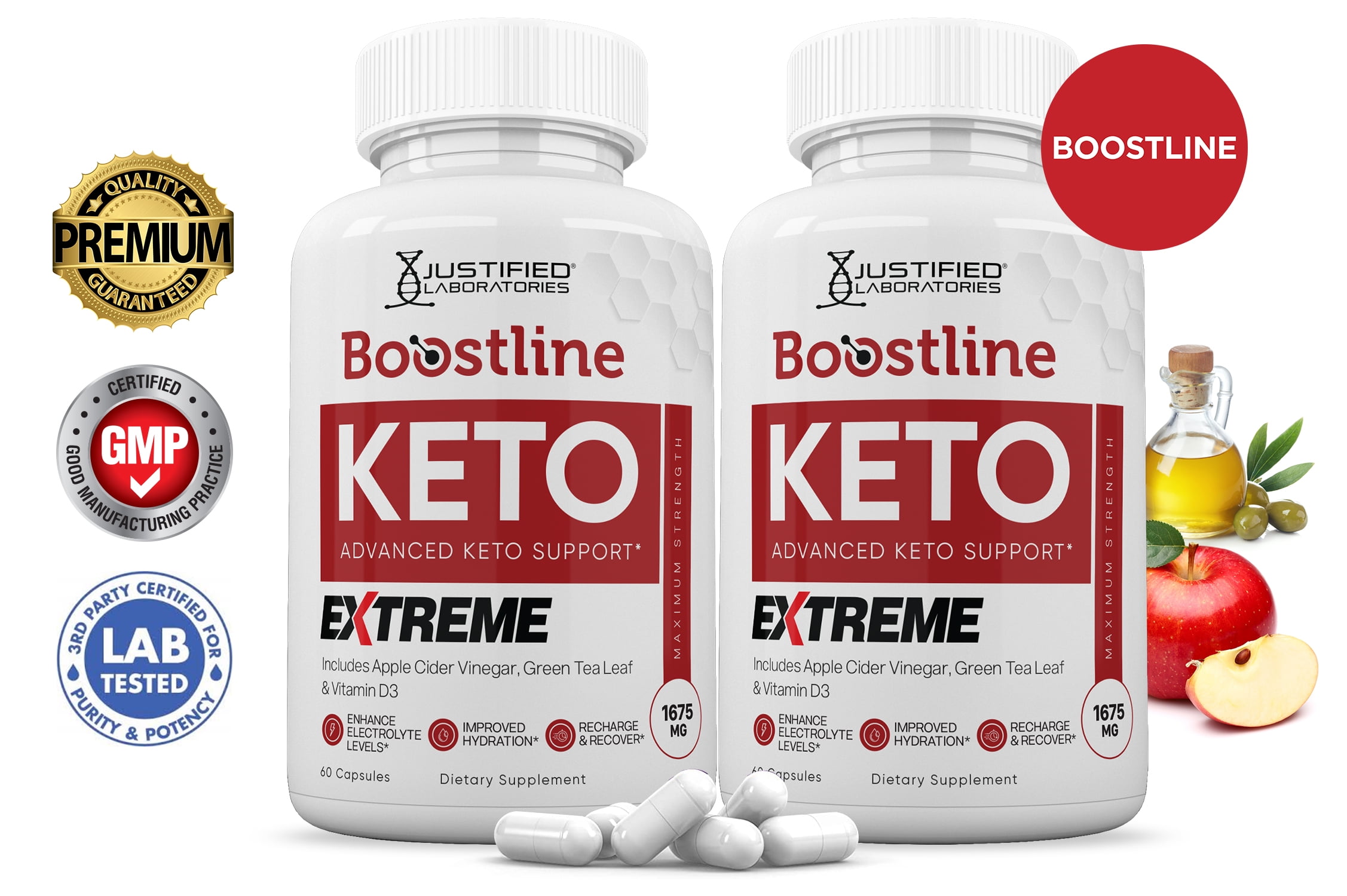 (2 Pack) Boostline Keto ACV Extreme Pills 1675mg Alternative to Gummies ...