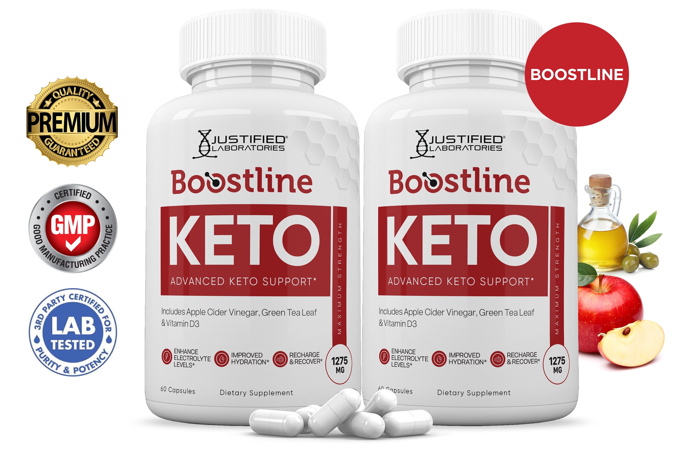 (2 Pack) Boostline Keto ACV Pills 1275mg Alternative to Gummies Dietary ...