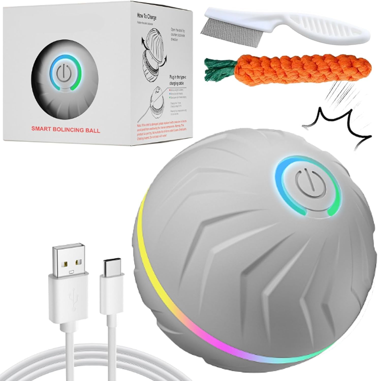 2 Pack Boujee Gravity Bounce Ball,Boujeeflow Dog Ball,2025 New ...
