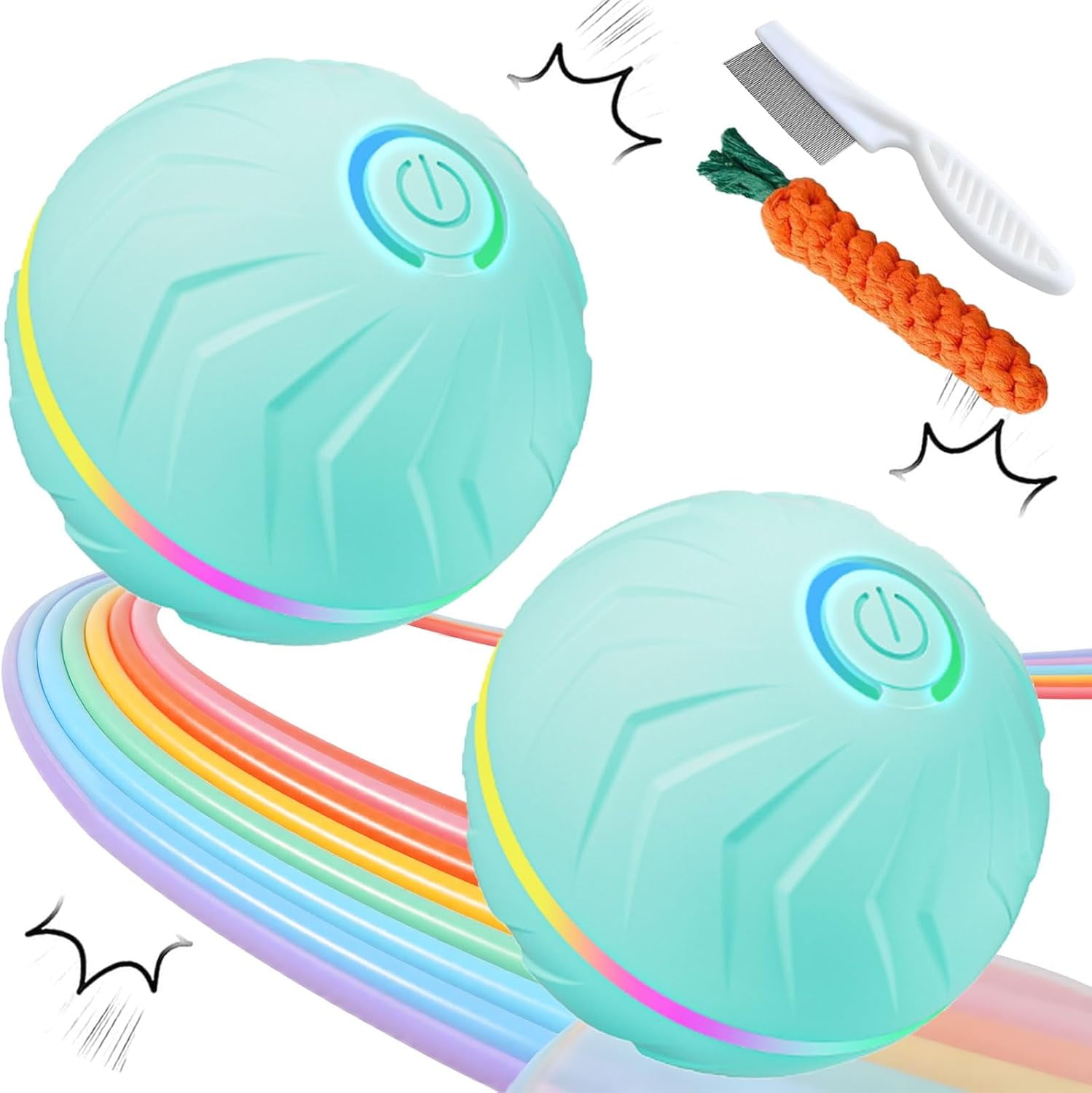 2 Pack Boujee Gravity Bounce Ball,Boujeeflow Dog Ball,2025 New Interactive Vibrating Dog Balls ...