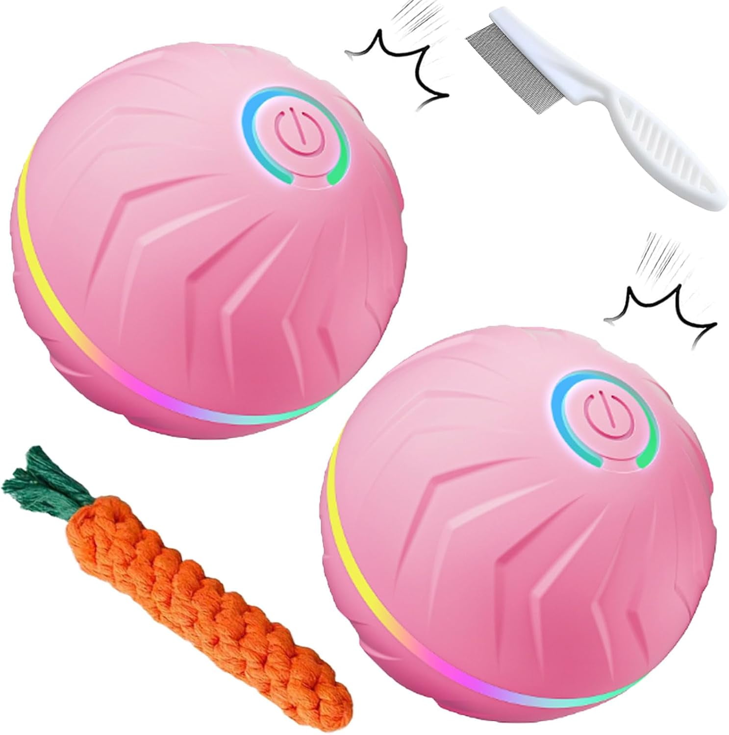 2 Pack Boujee Gravity Bounce Ball,Boujeeflow Dog Ball,2025 New Interactive Vibrating Dog Balls ...