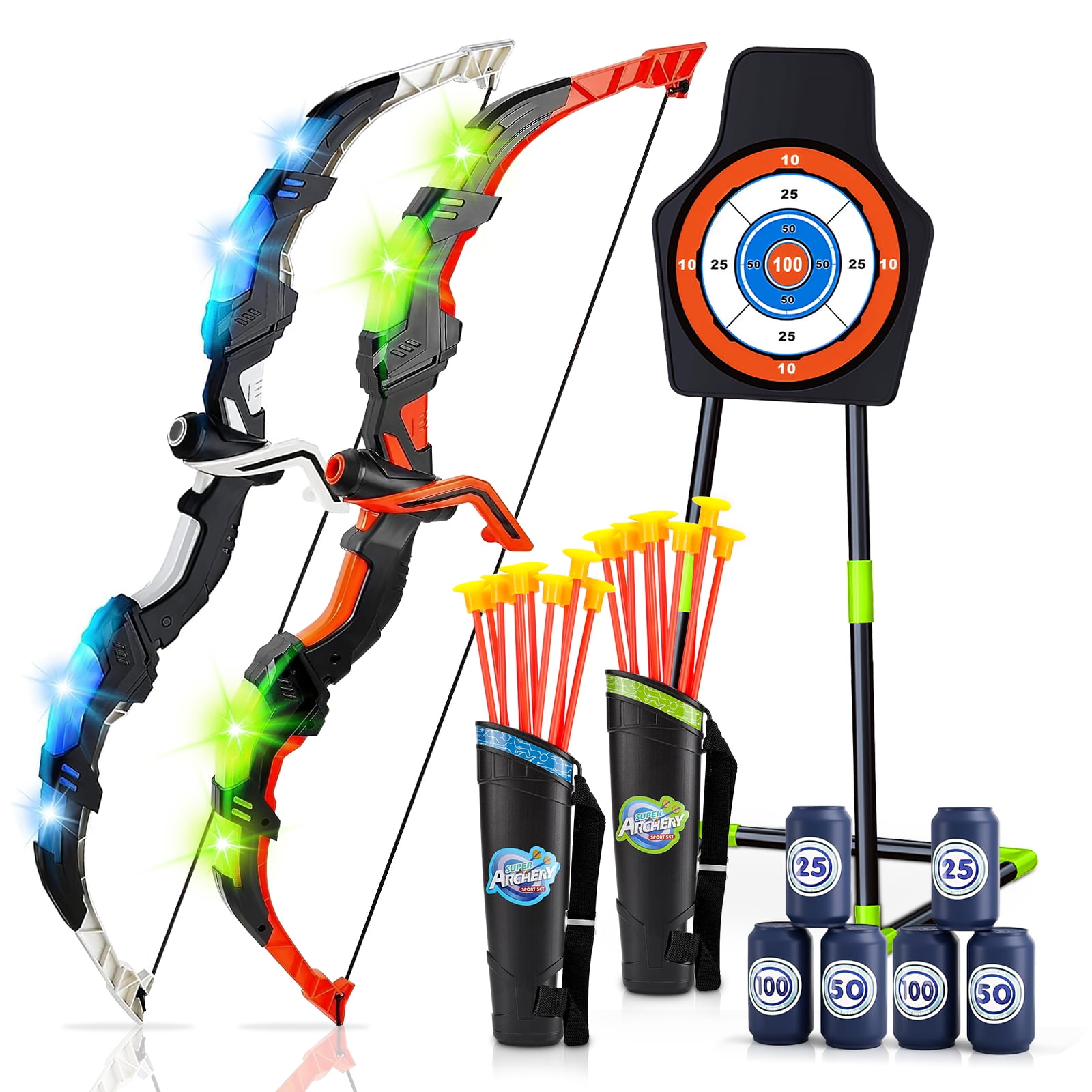 EILSORRN 2-Pack Kids Archery Set, Ages 3-12, 20 Suction Arrows ...