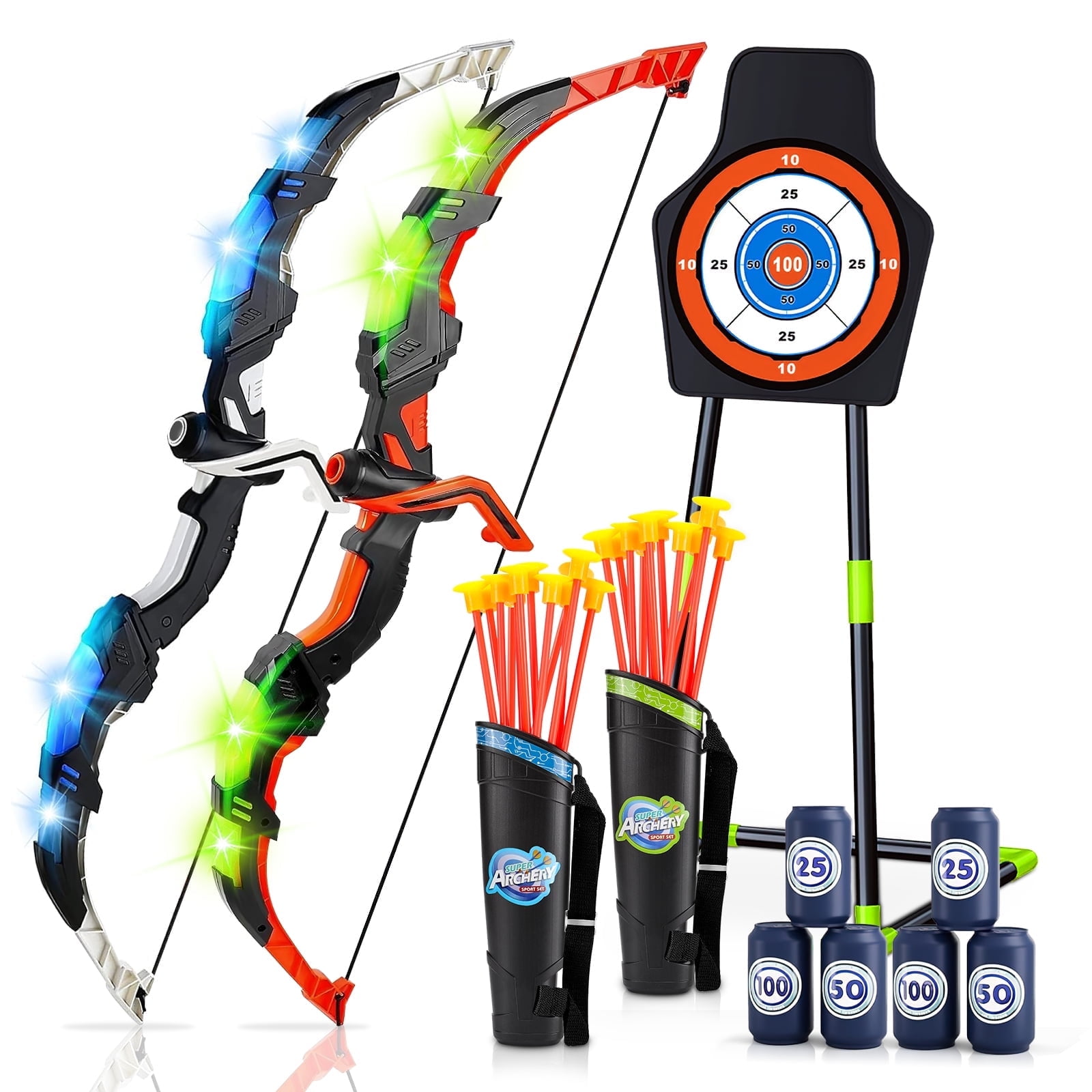 EILSORRN 2-Pack Kids Archery Set, Ages 3-12, 20 Suction Arrows ...