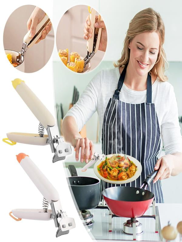 2 Pack Bowl Clip, Stainless Steel Gripper Clips for Moving Hot Plate or ...