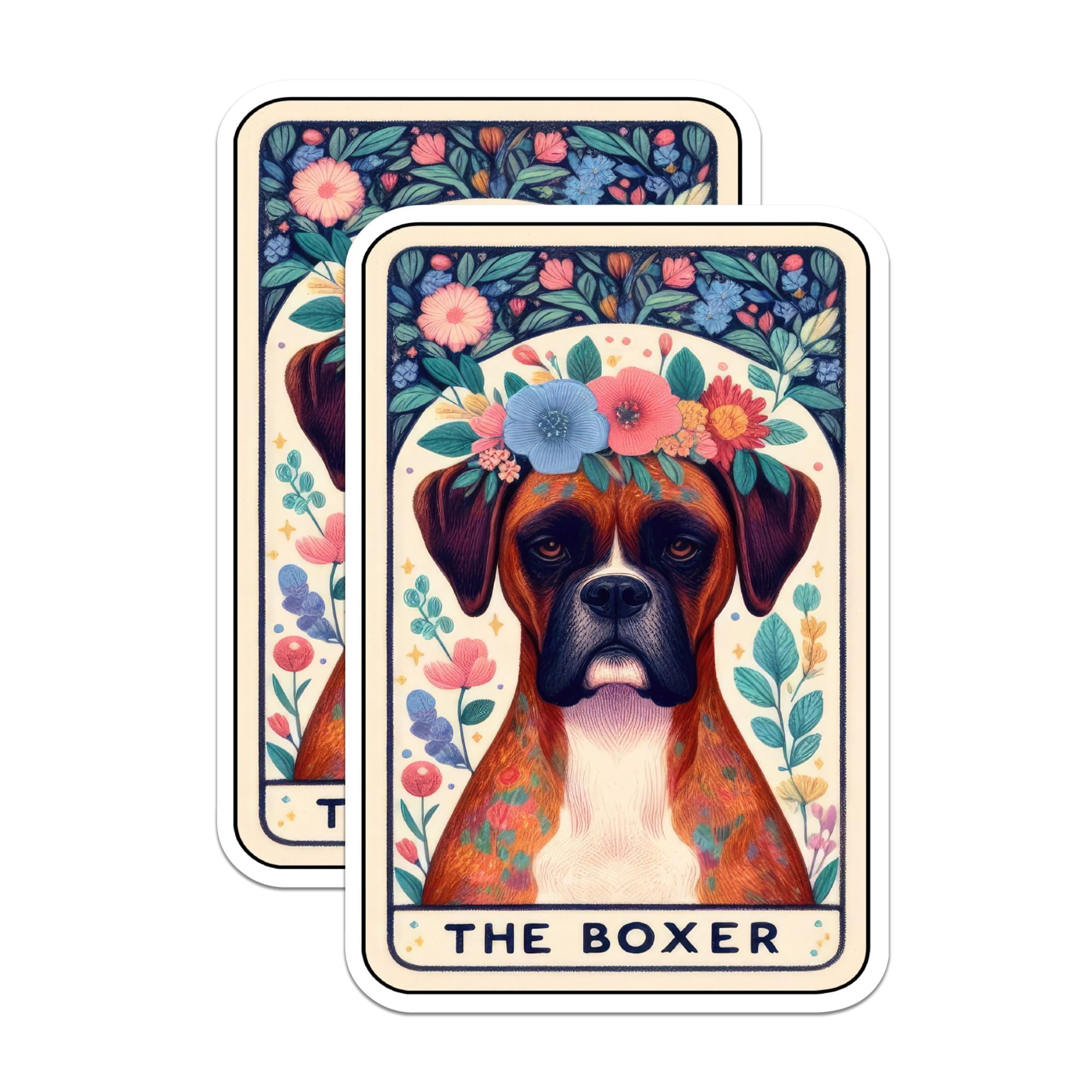 (2 Pack) The Boxer Tarot Card Magnets - Boxer Dog Breed Mom - Boxer ...